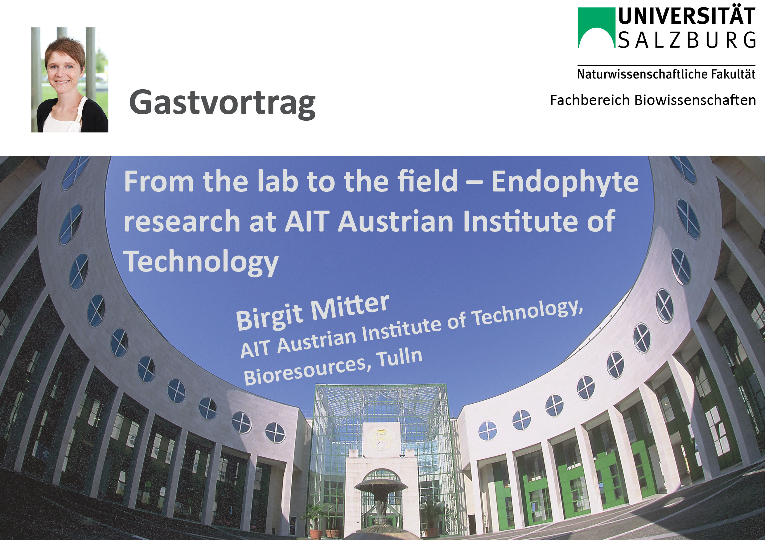 23 March: Guest Lecture: From the Lab to the Field – Endophyte Research at AIT Austrian ...
