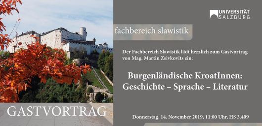 Gastvortrag am Fachbereich Slawistik - Paris Lodron Universität Salzburg