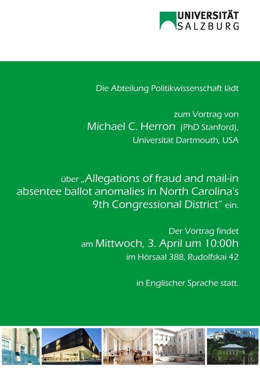 Ankündigung Gastvortrag Michael C. Herron - Universität Salzburg