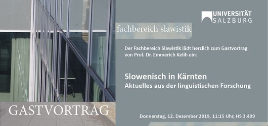 Gastvortrag am Fachbereich Slawistik - Universität Salzburg