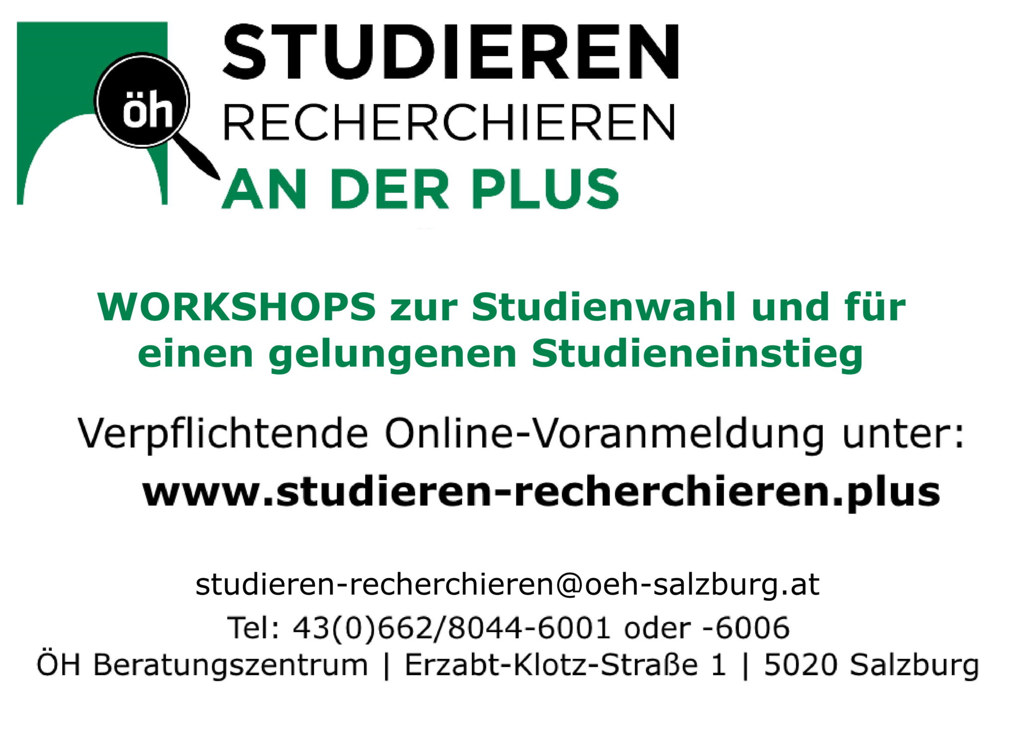 Studieren recherchieren! - Universität Salzburg