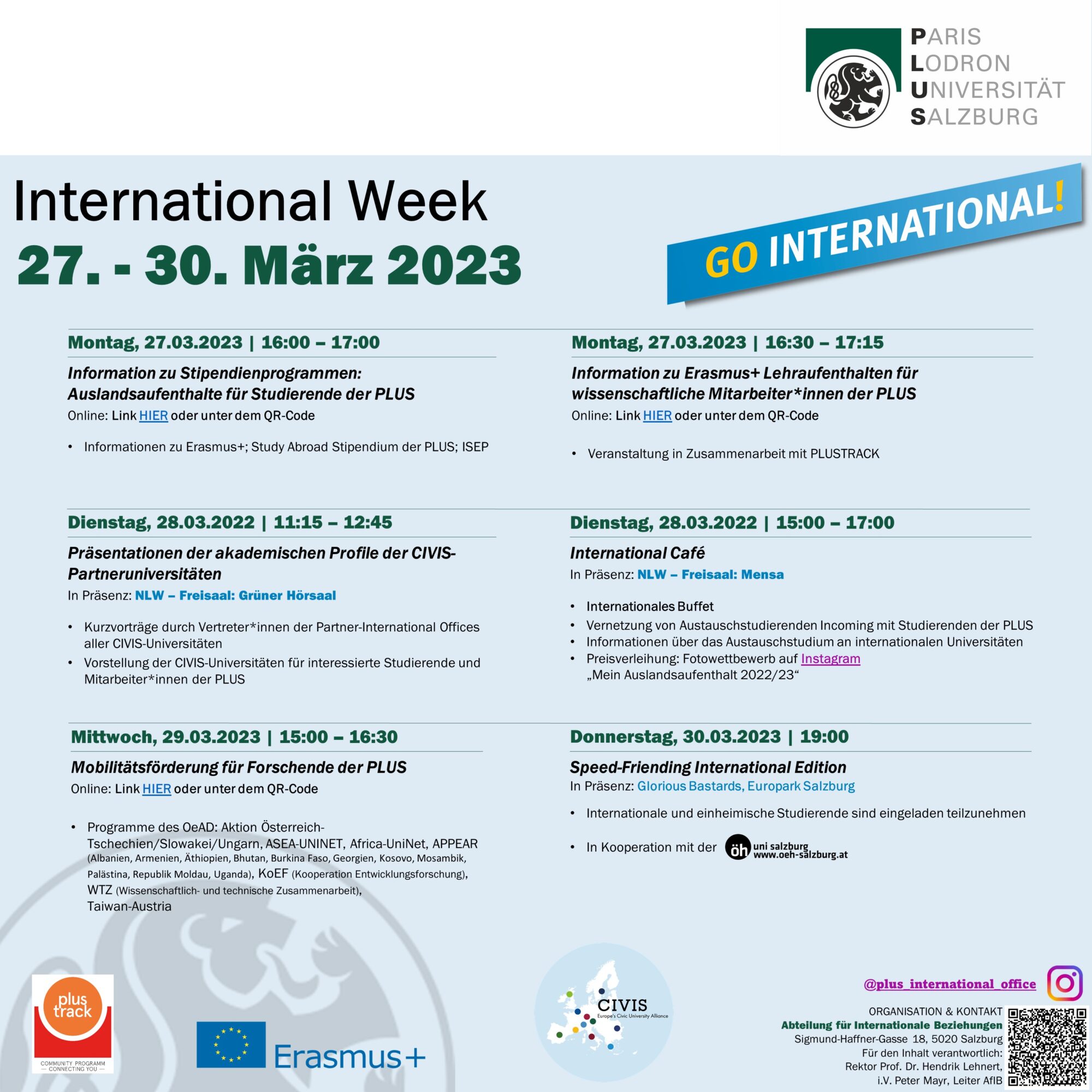 International Week 2023 - Universität Salzburg