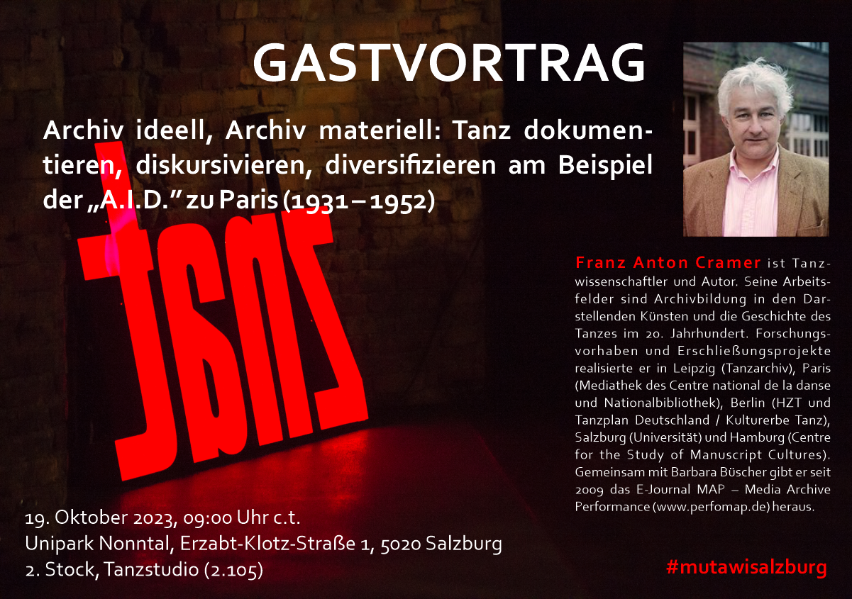 Gastvortrag Franz Anton Cramer - Universität Salzburg